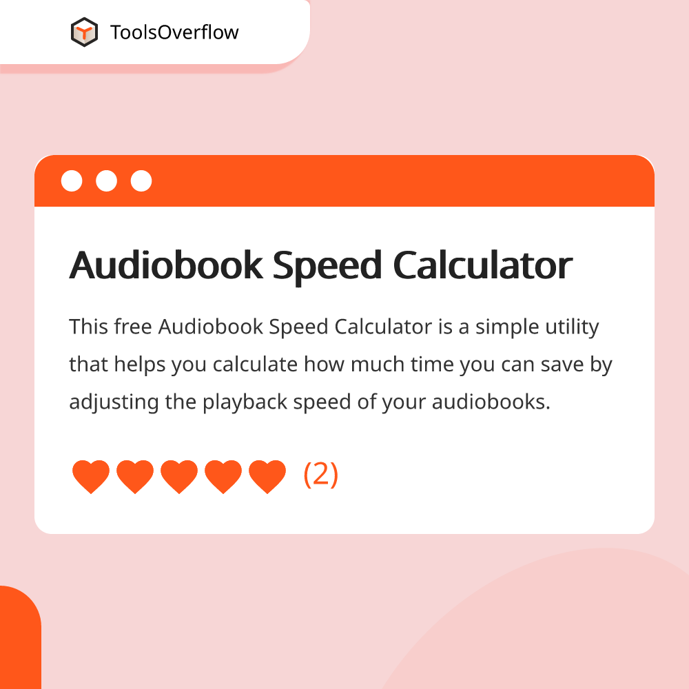 Audiobook Speed Calculator