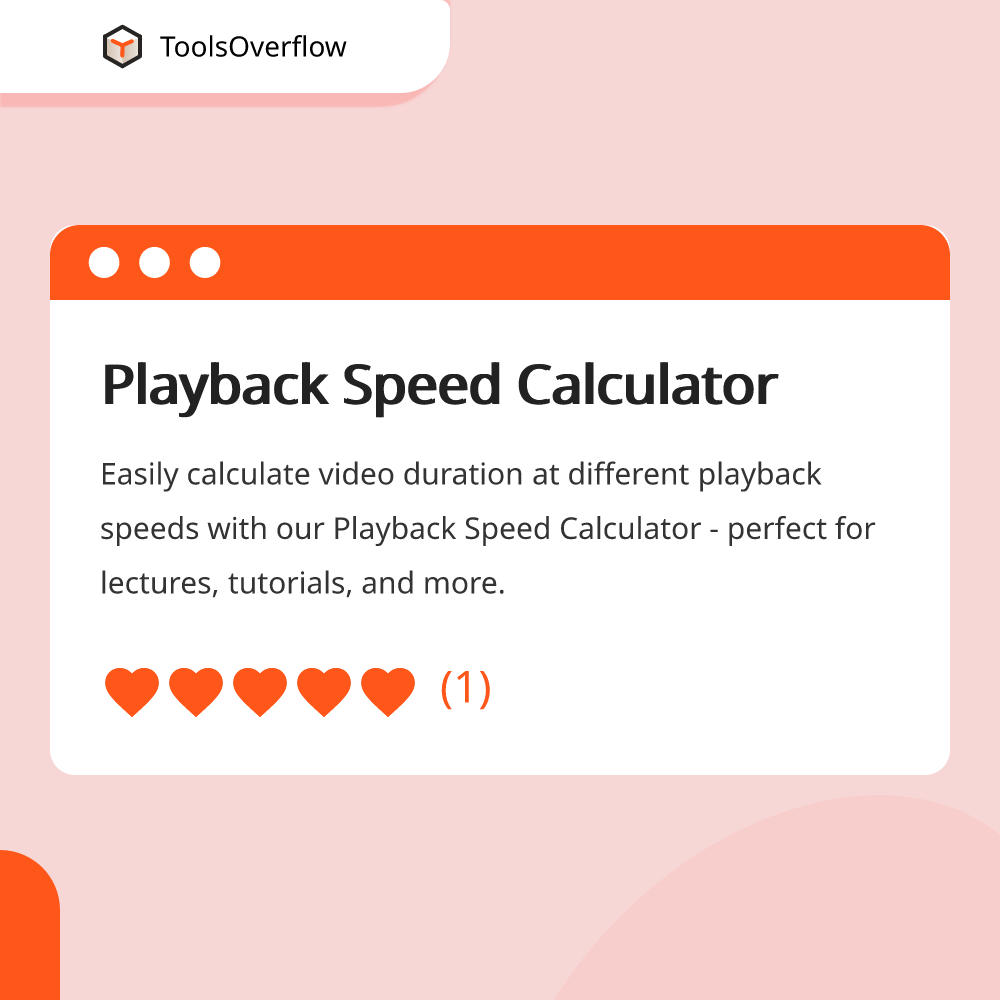 Playback Speed Calculator