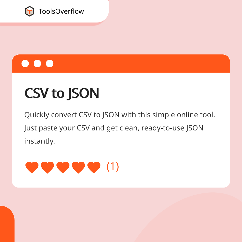 Convert CSV to JSON