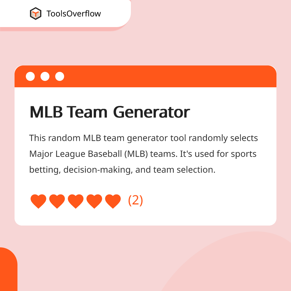 Random MLB Team Generator
