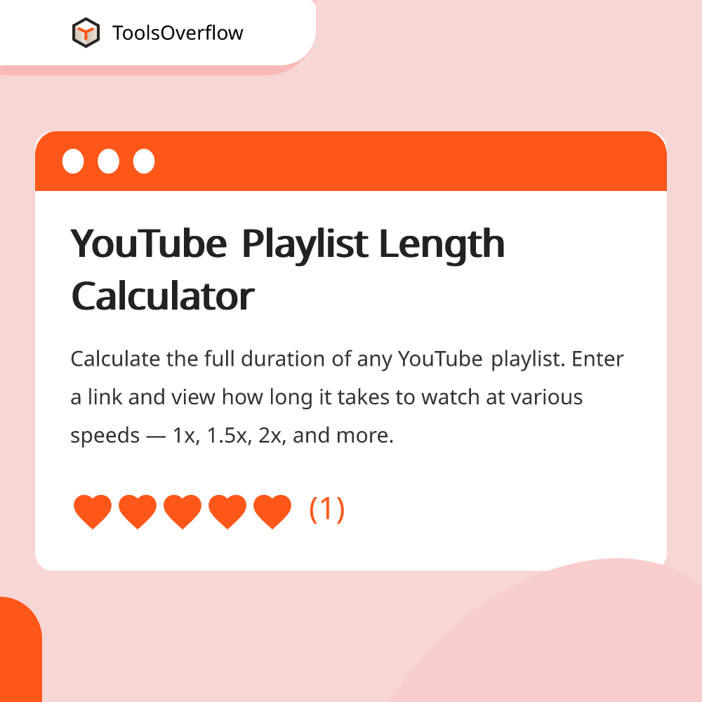 YouTube Playlist Length Calculator