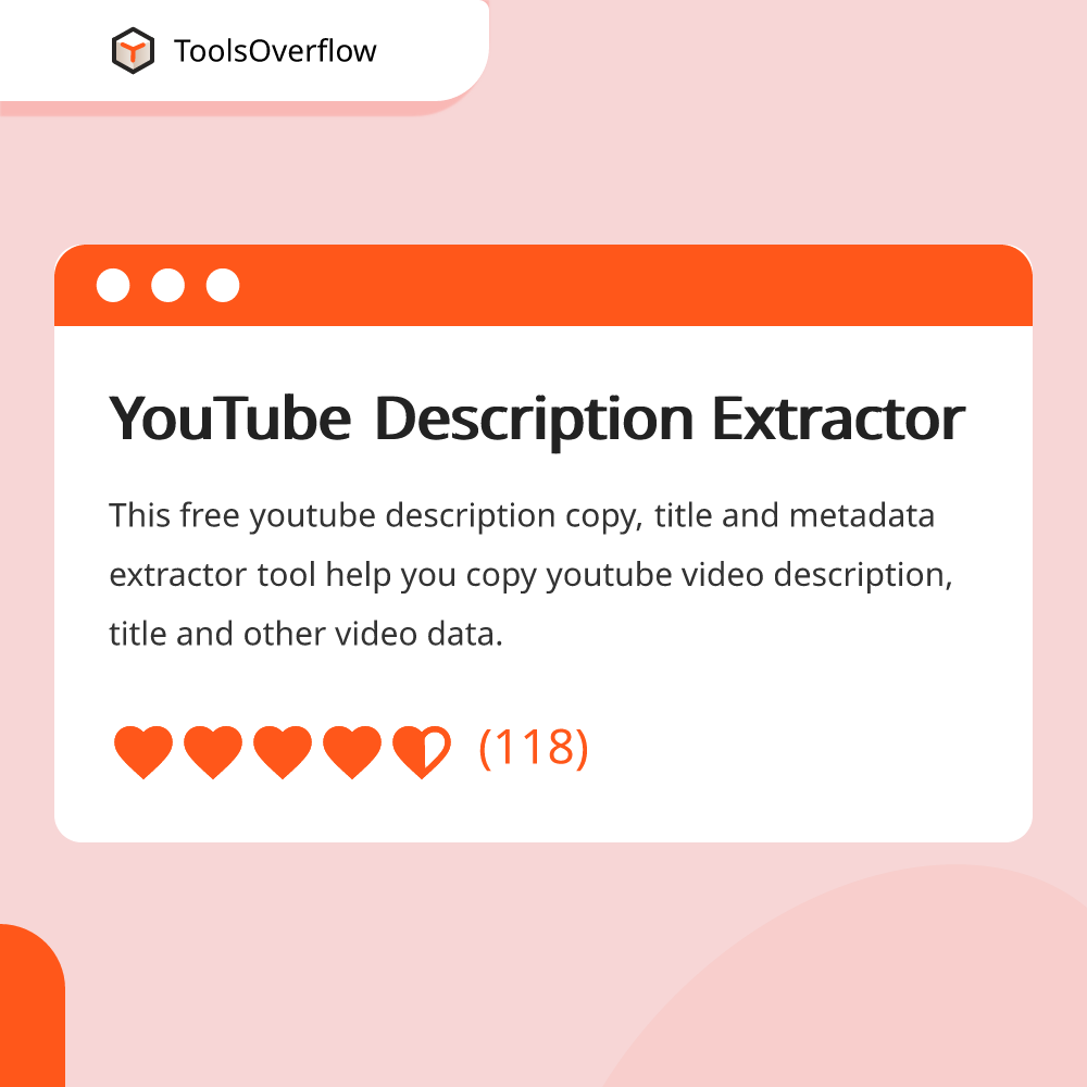 YouTube Description Copy & Meta Data Extractor